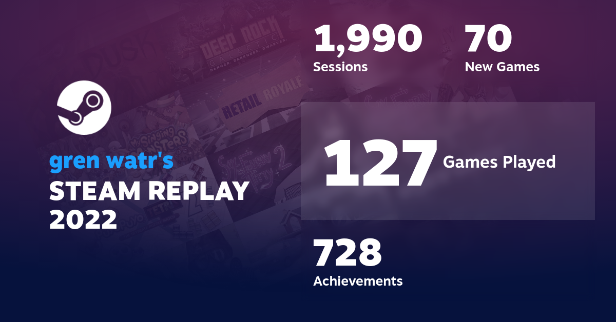 gren watr's STEAM REPLAY 2022