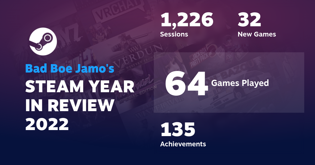 Bad Boe Jamo's STEAM YEAR IN REVIEW 2022