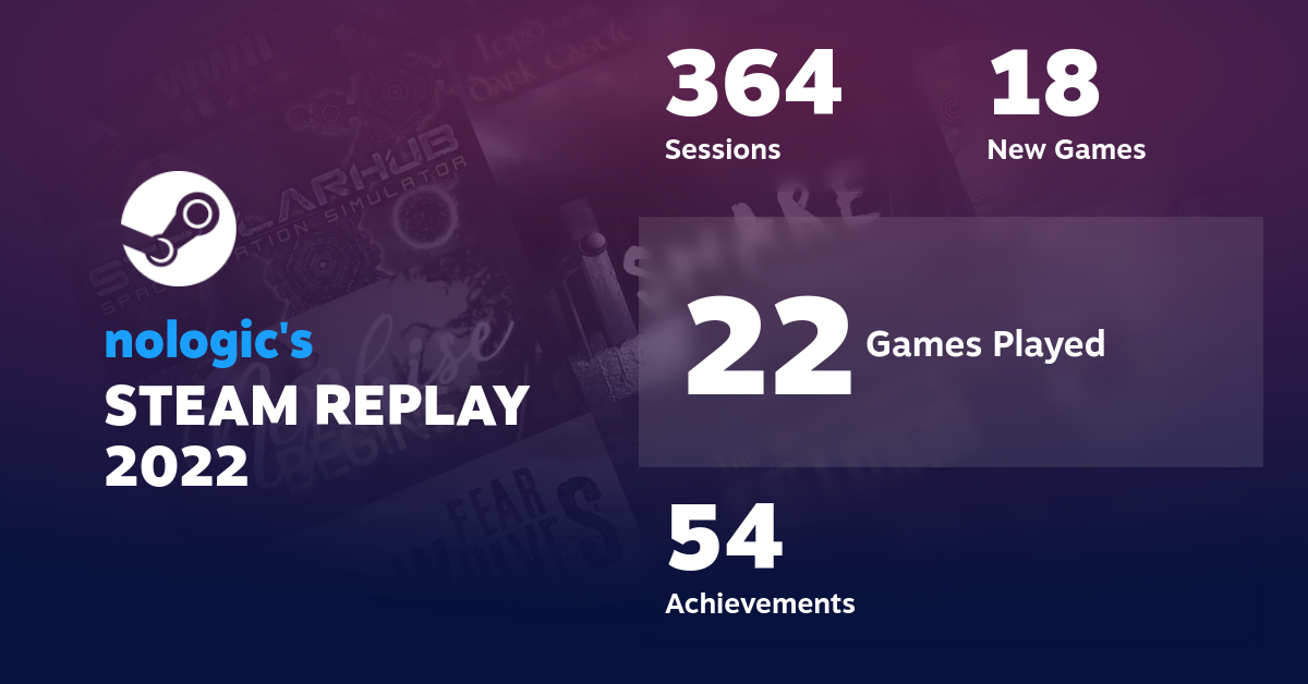 nologic's STEAM REPLAY 2022