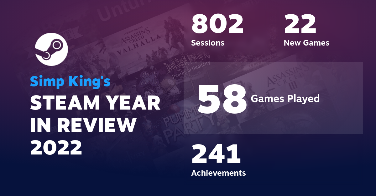 Simp King's STEAM YEAR IN REVIEW 2022
