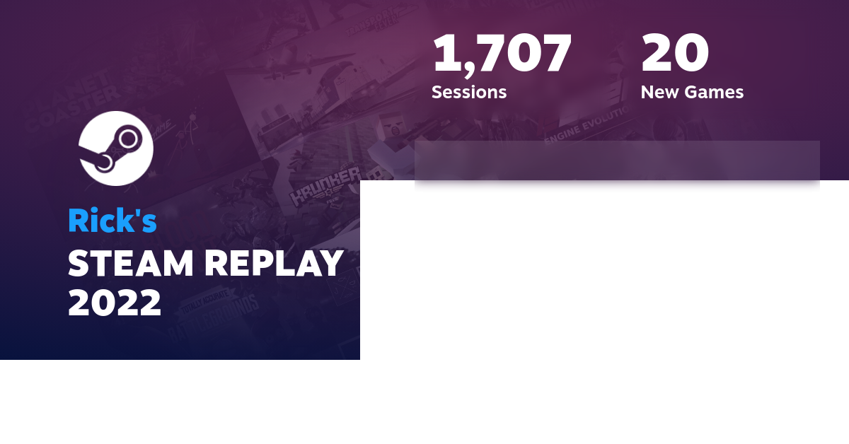 Rick's STEAM REPLAY 2022
