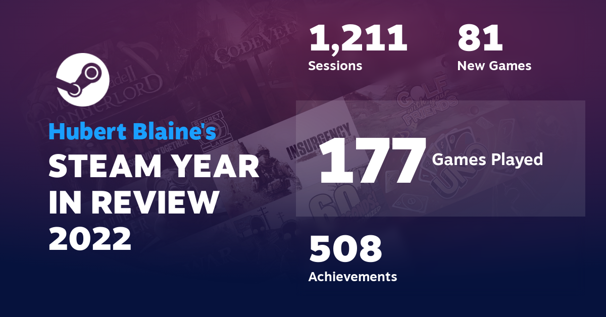 Hubert Blaine's STEAM YEAR IN REVIEW 2022