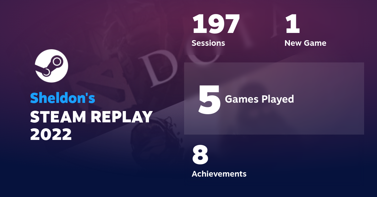 Sheldon's STEAM REPLAY 2022