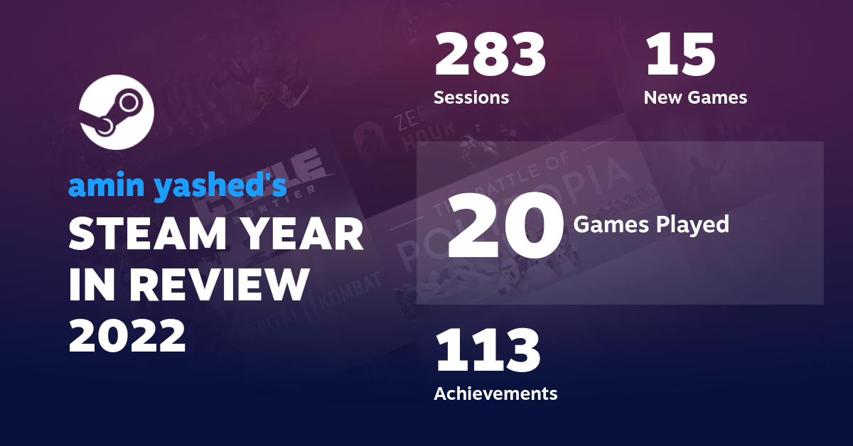 amin yashed's STEAM YEAR IN REVIEW 2022