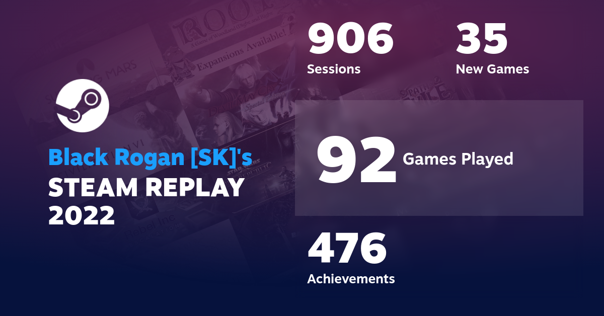 Black Rogan [SK]'s STEAM REPLAY 2022