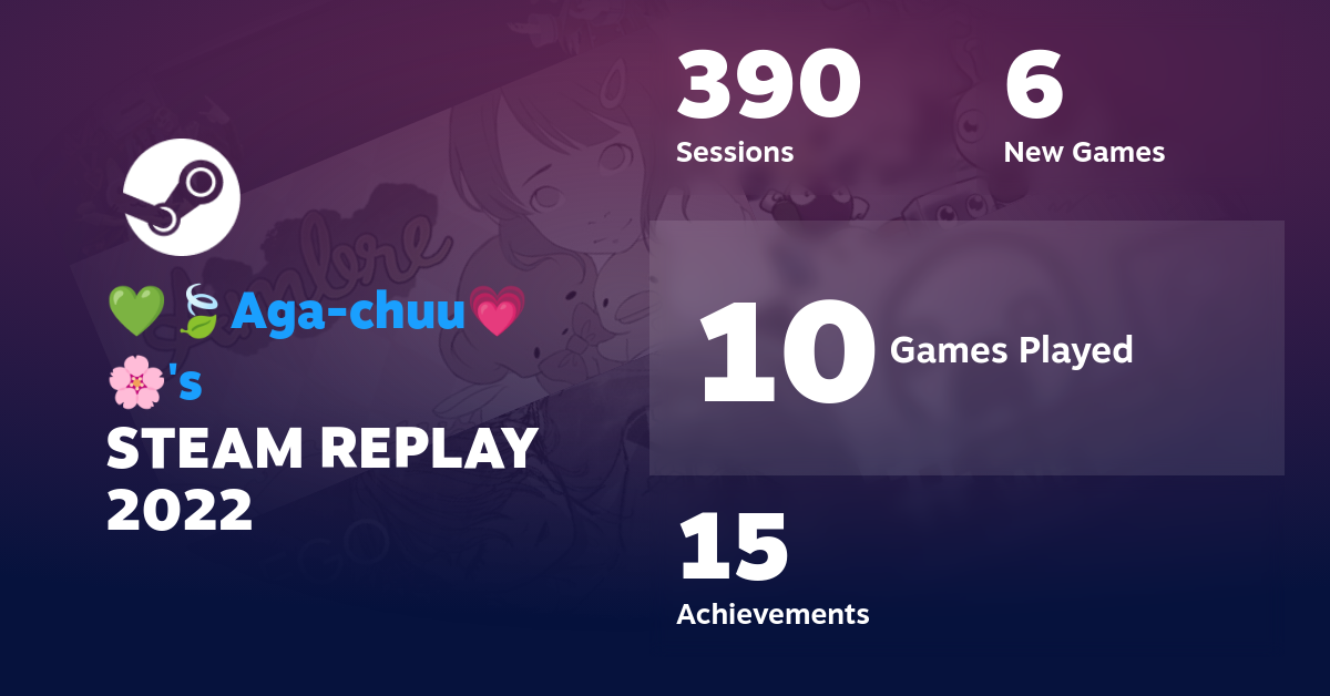 💚🍃Aga-chuu💗🌸's STEAM REPLAY 2022
