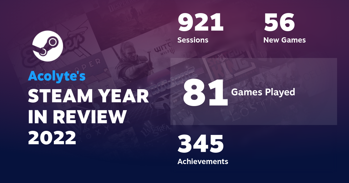 Acolyte's STEAM YEAR IN REVIEW 2022