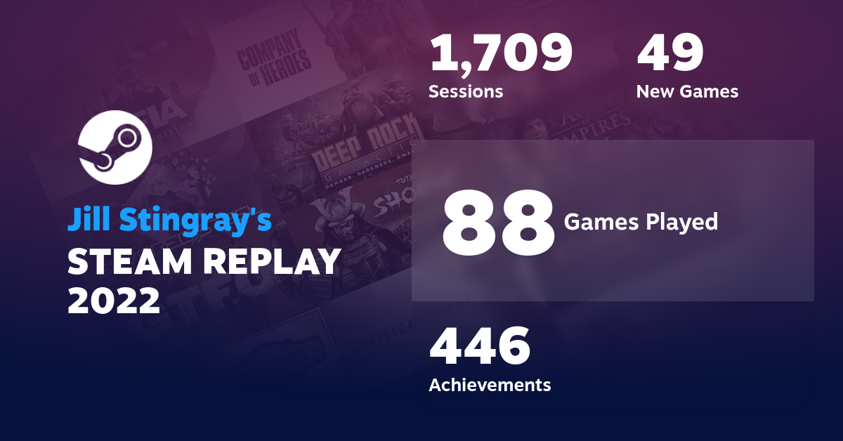 Jill Stingray's STEAM REPLAY 2022