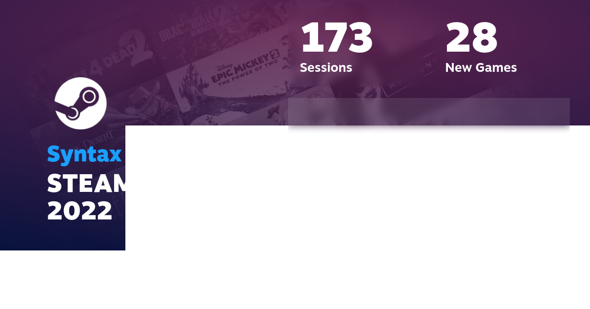 Syntax Error's STEAM REPLAY 2022