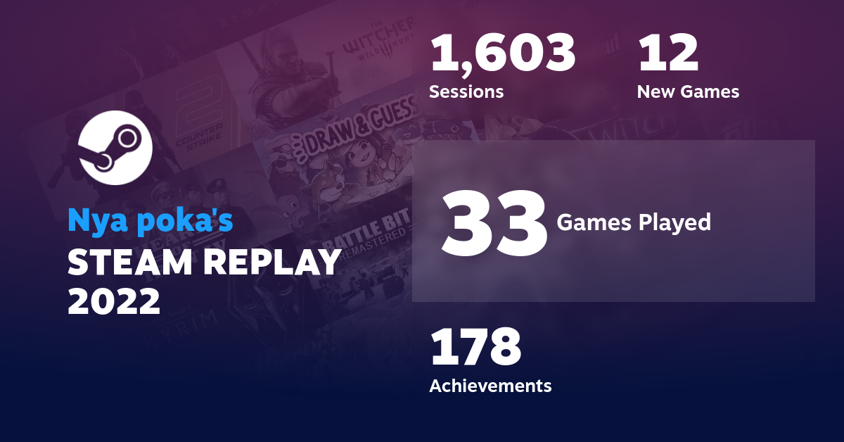 Nya poka's STEAM REPLAY 2022