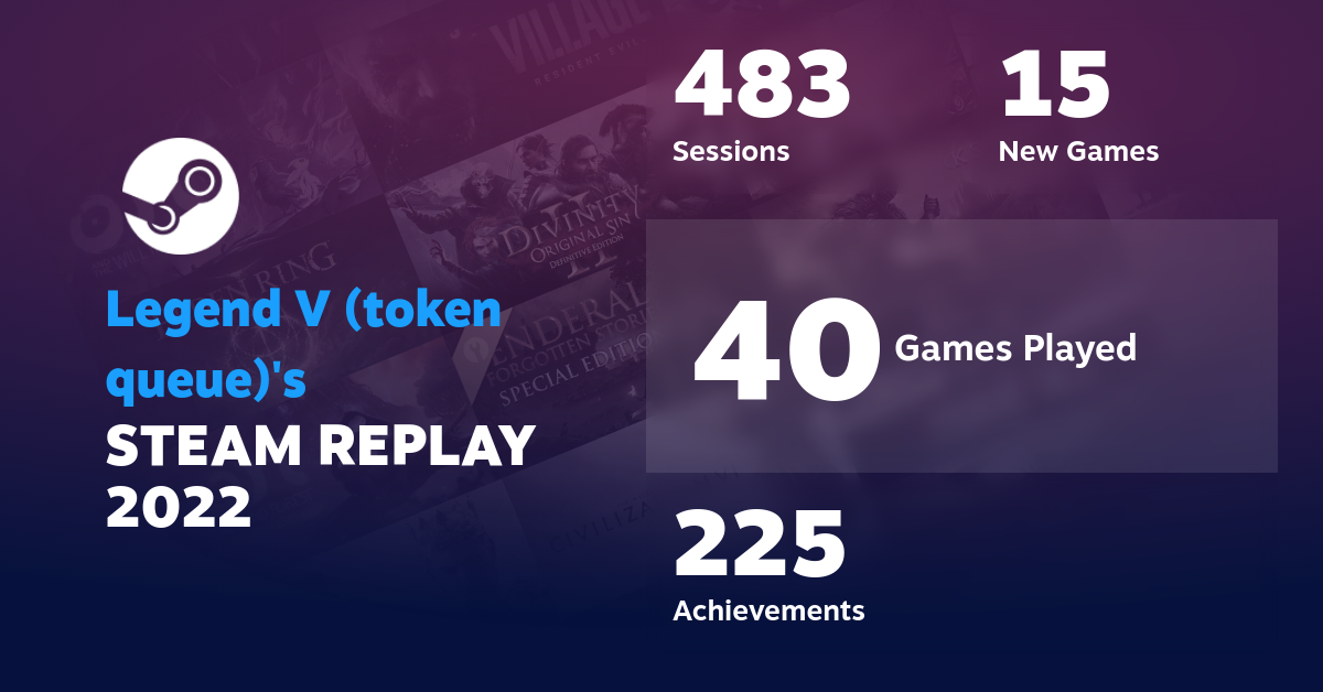 Legend V (token queue)'s STEAM REPLAY 2022