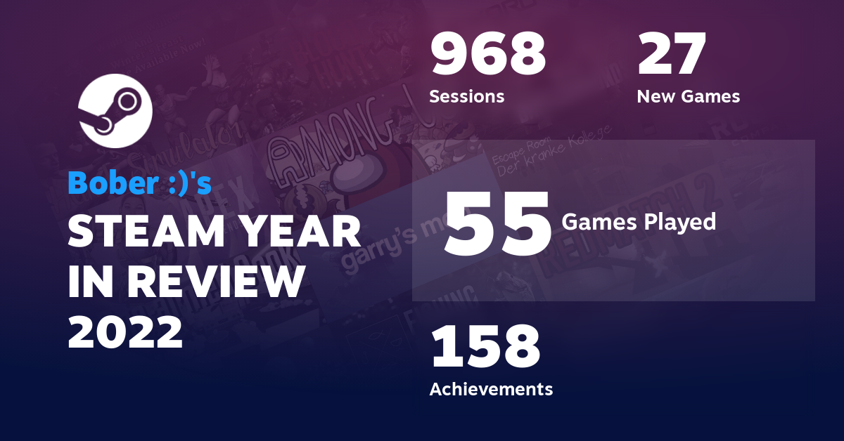 Bober :)'s STEAM YEAR IN REVIEW 2022