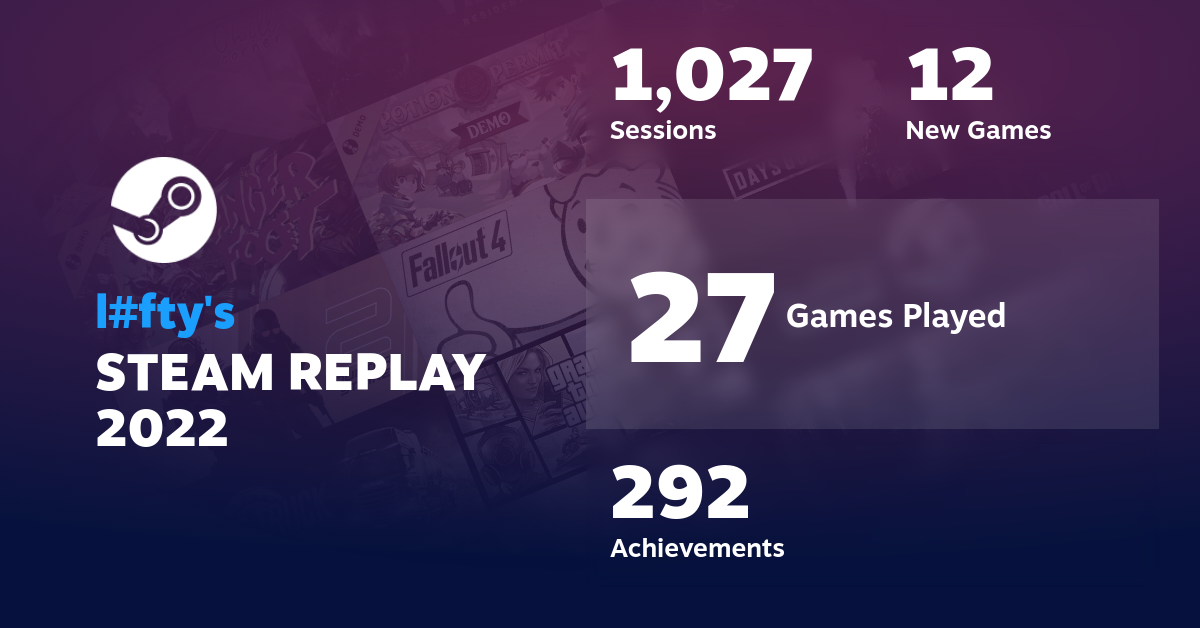 l#fty's STEAM REPLAY 2022