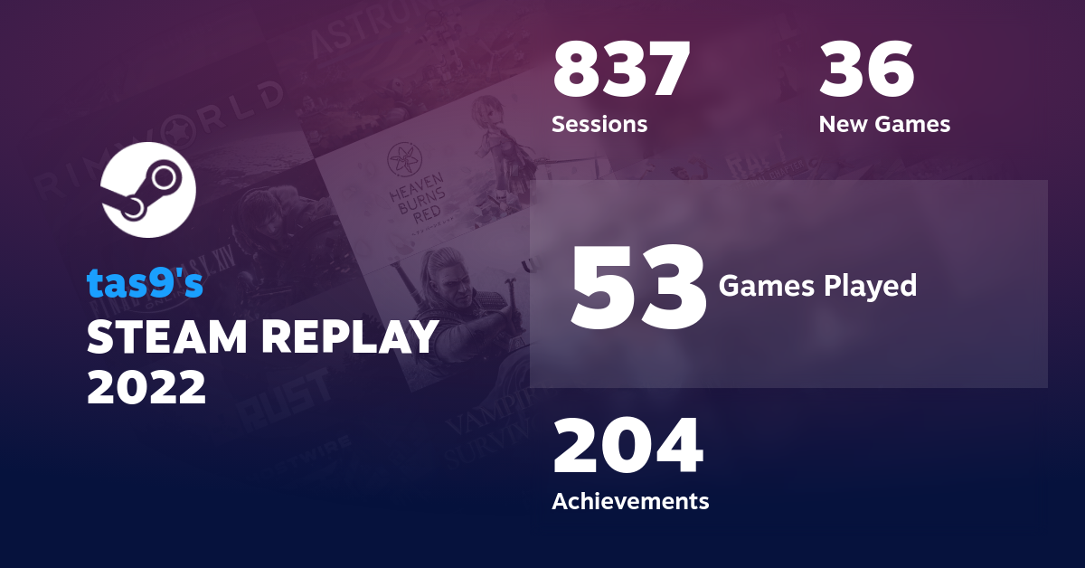tas9's STEAM REPLAY 2022