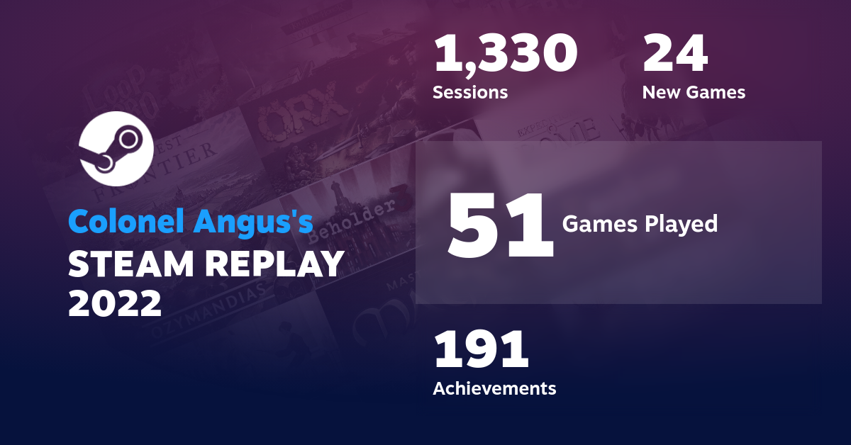 Colonel Angus's STEAM REPLAY 2022
