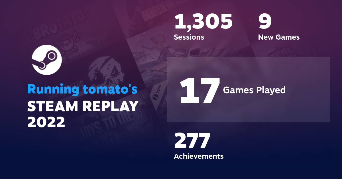 Running tomato's STEAM REPLAY 2022