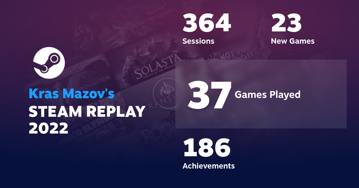 Kras Mazov's STEAM REPLAY 2022