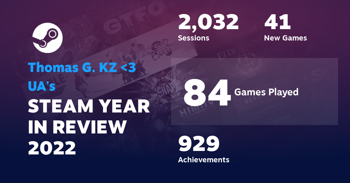 Thomas Golding's STEAM YEAR IN REVIEW 2022