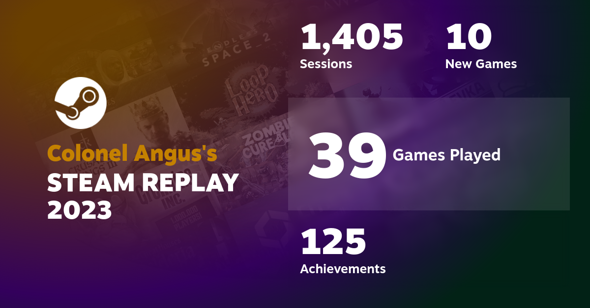 Colonel Angus's STEAM REPLAY 2023