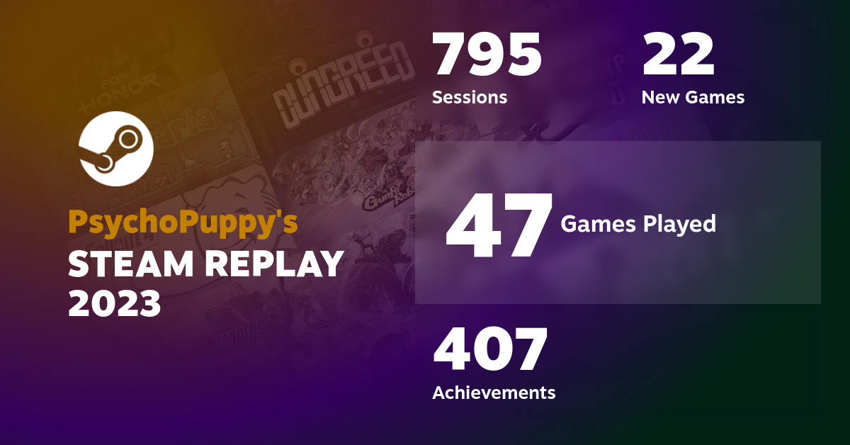 PsychoPuppy's STEAM REPLAY 2023
