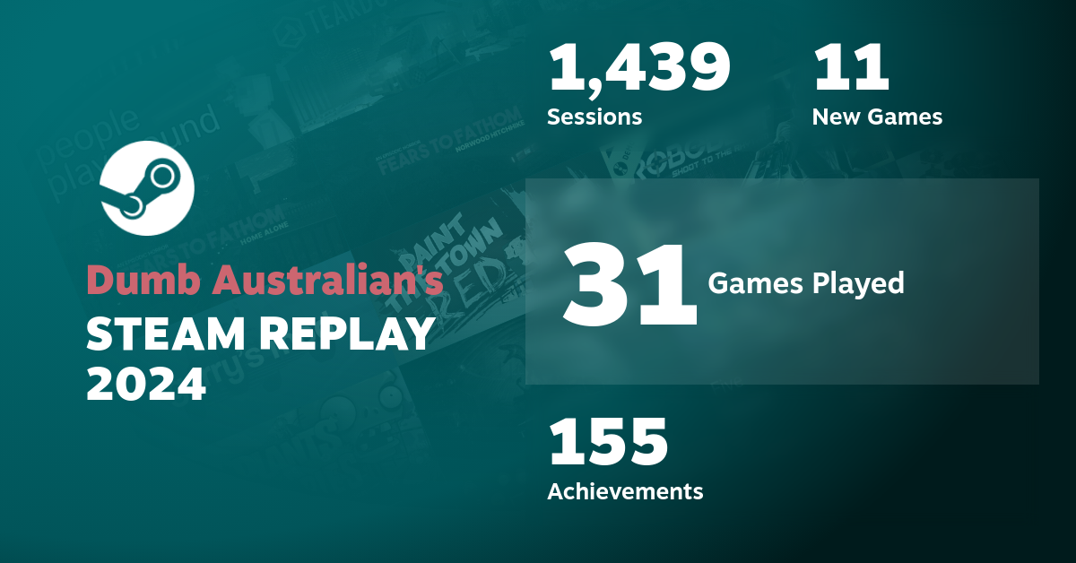 Dumb Australian's STEAM REPLAY 2024