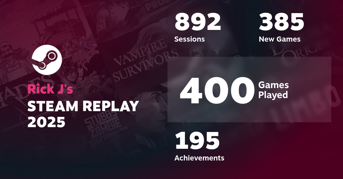 Rick J's STEAM REPLAY 2025