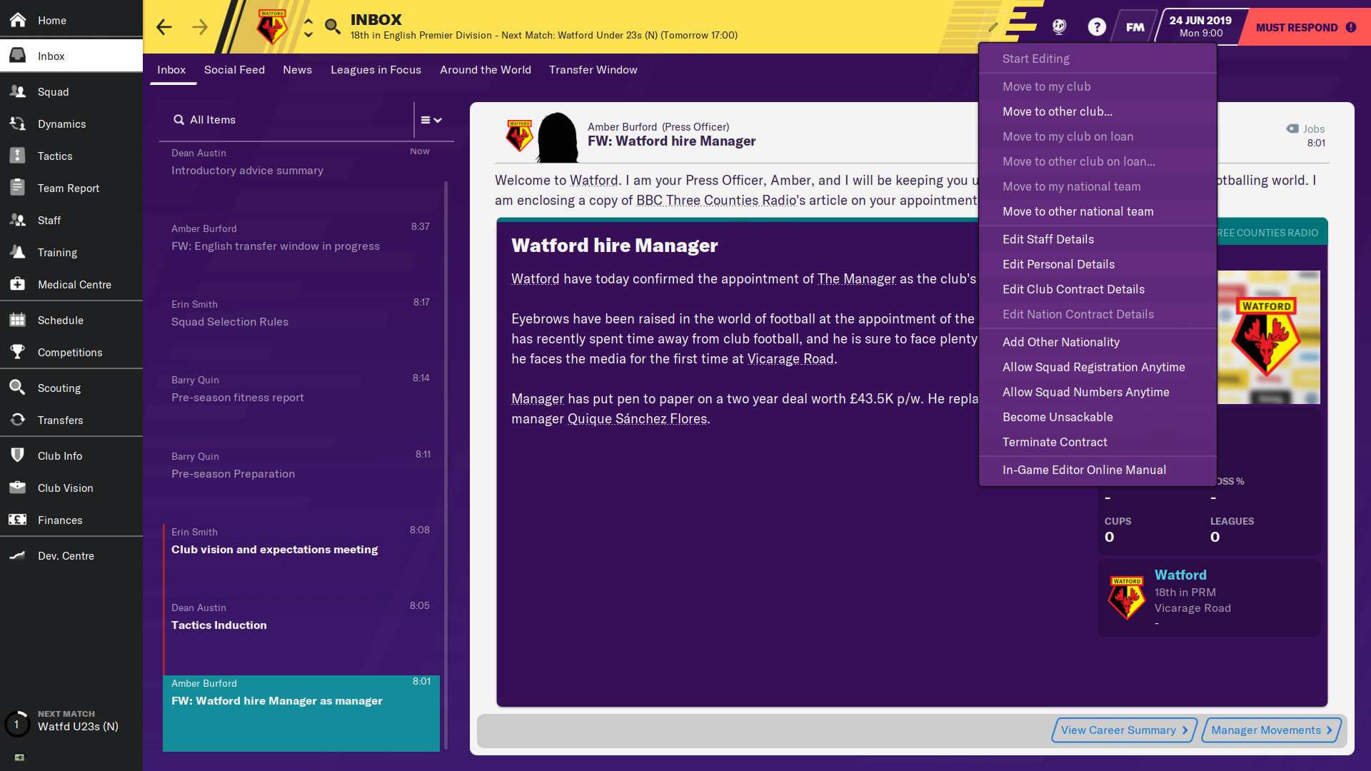 Football Manager 2020 In game Editor on Steam