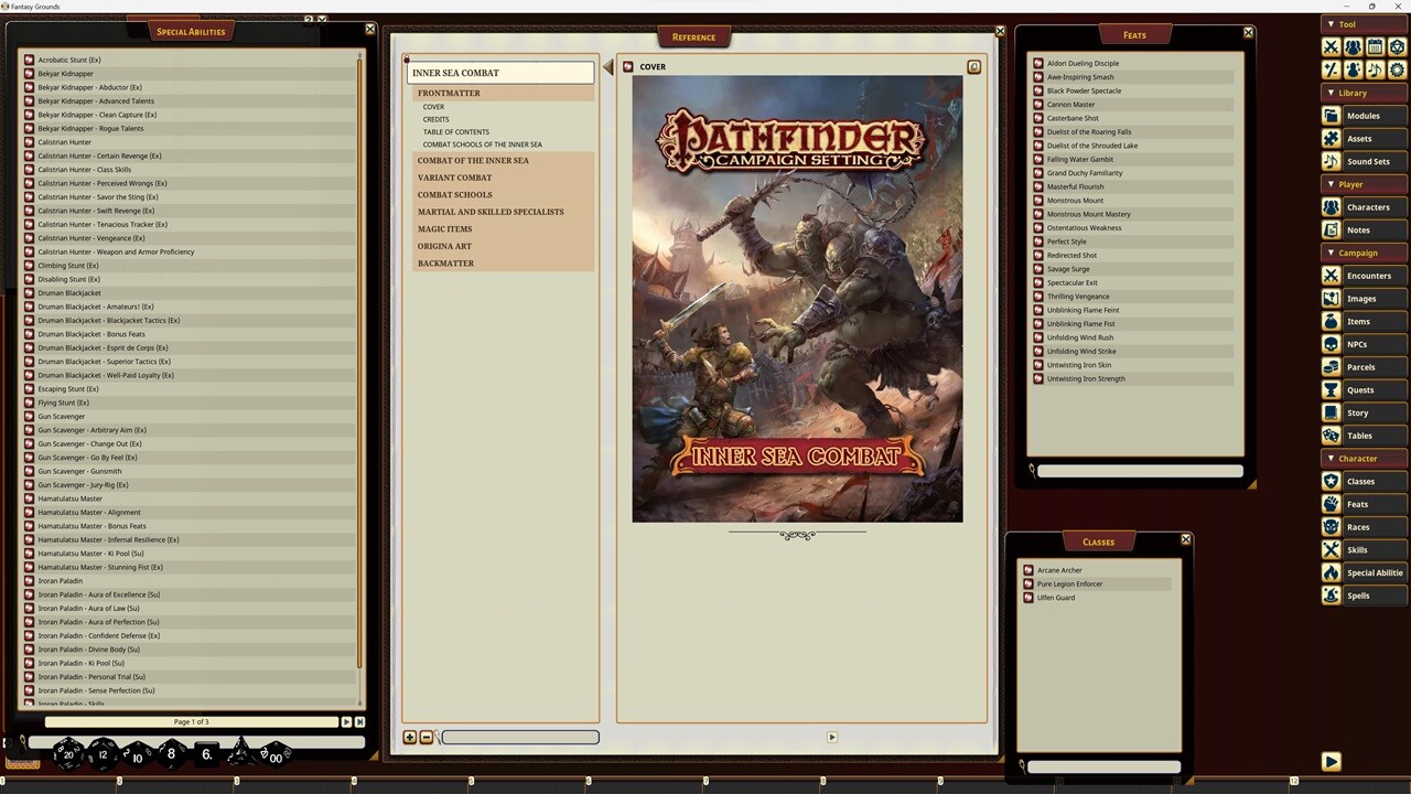 Fantasy Grounds Pathfinder Rpg Campaign Setting Inner Sea Combat