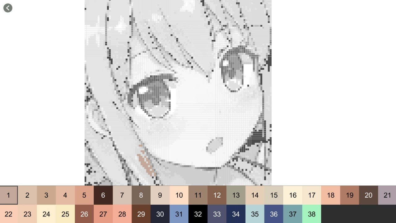 Anime Manga Style Girl: Color By Number Pixel Art Coloring | indienova ...