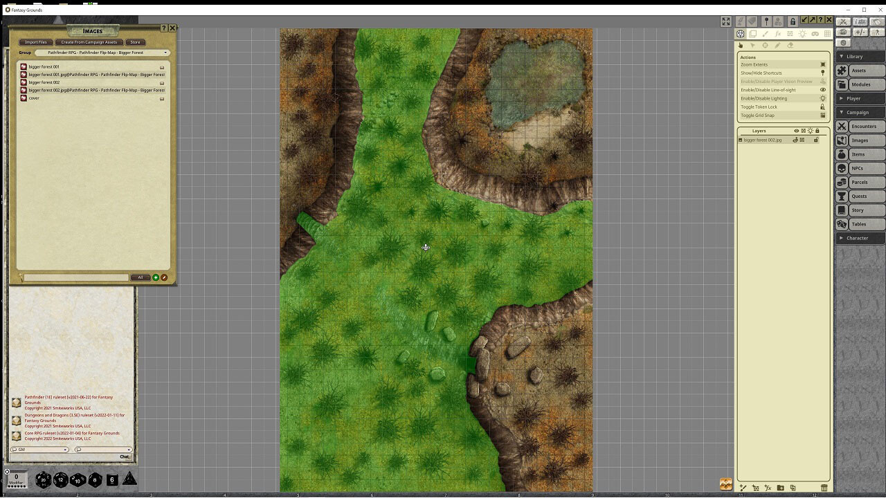 Fantasy Grounds Pathfinder Rpg Pathfinder Flip Mat Bigger Forest