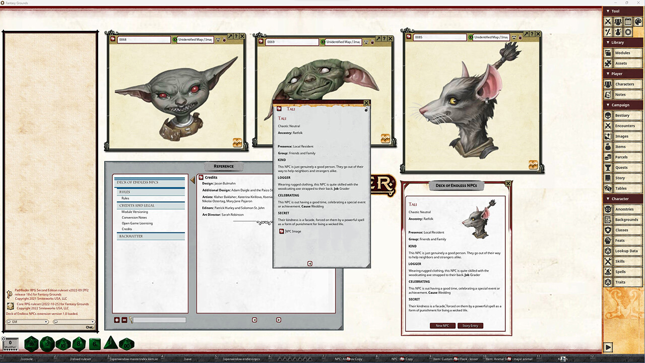 Fantasy Grounds - Pathfinder 2 RPG - Deck of Endless NPCs on Steam