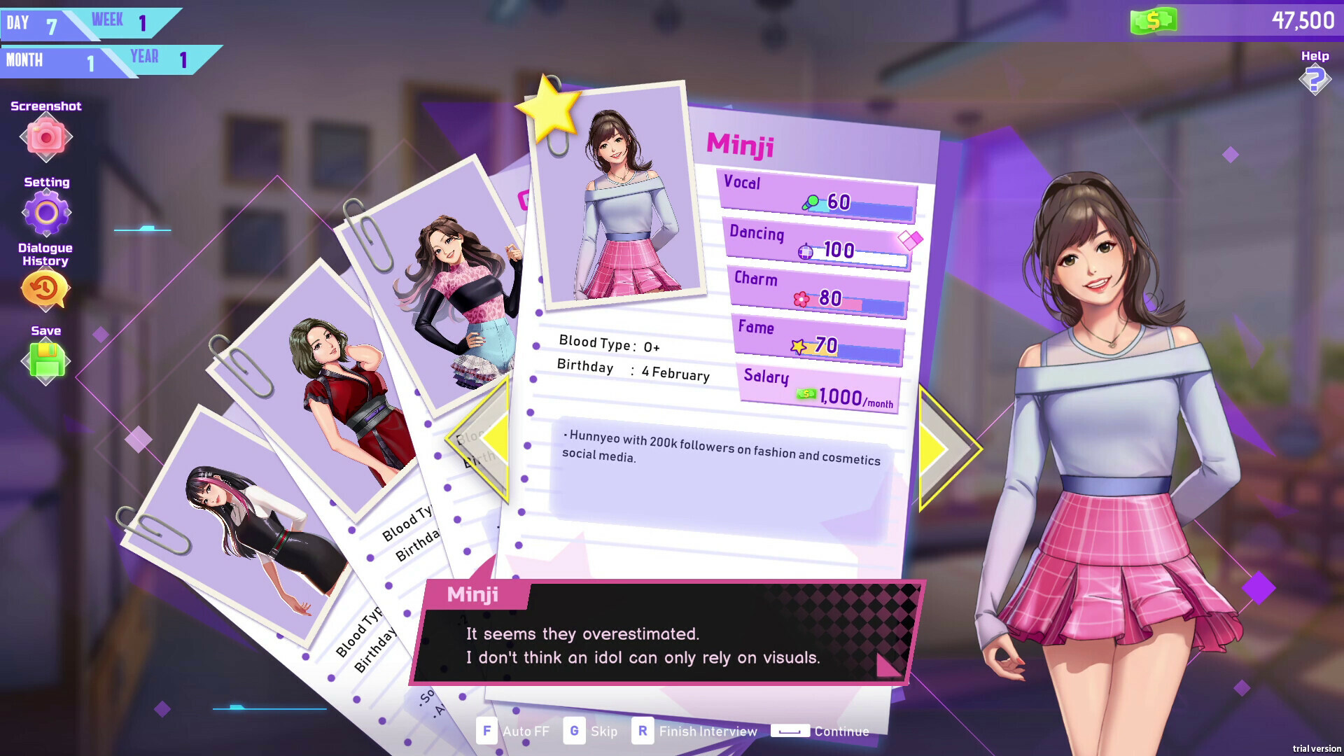 K-pop Idol Stories - Road to Debut Demo on Steam