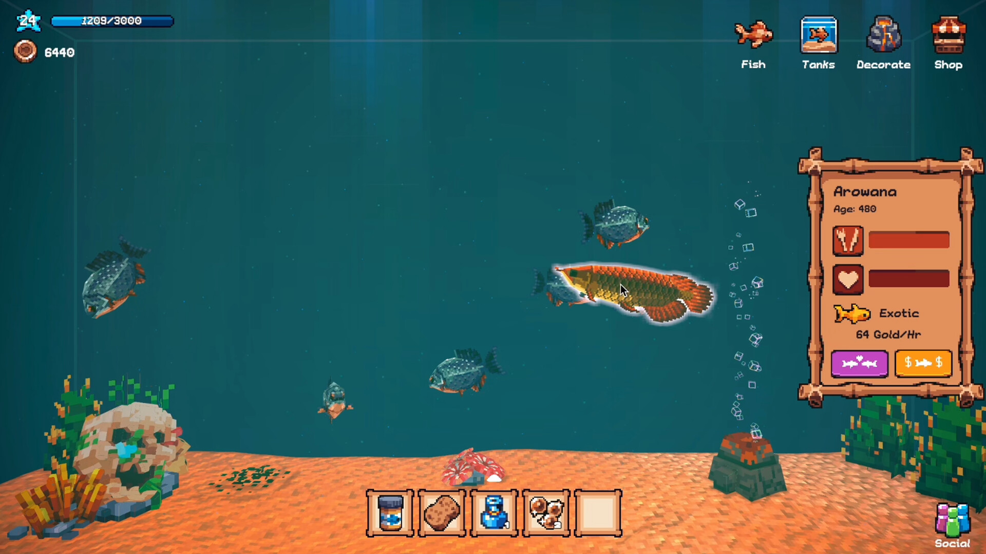 Tiny Aquarium: Social Fishkeeping on Steam