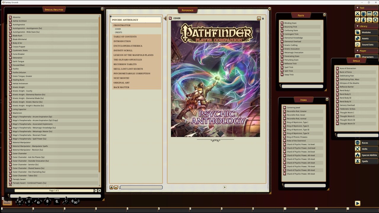 Fantasy Grounds - Pathfinder RPG - Pathfinder Companion: Psychic ...