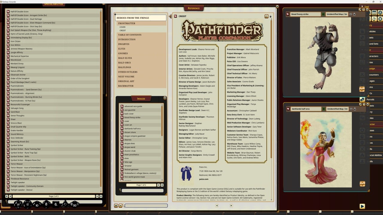 Fantasy Grounds Pathfinder Rpg Pathfinder Companion Heroes From