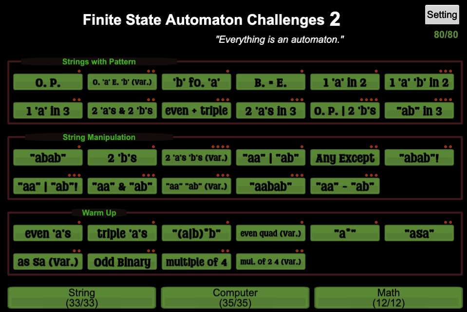 Finite State Automaton Challenges 2 On Steam