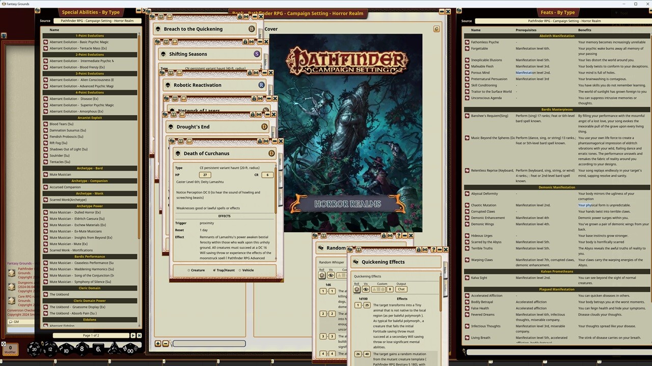Fantasy Grounds Pathfinder Rpg Campaign Setting Horror Realms On Steam