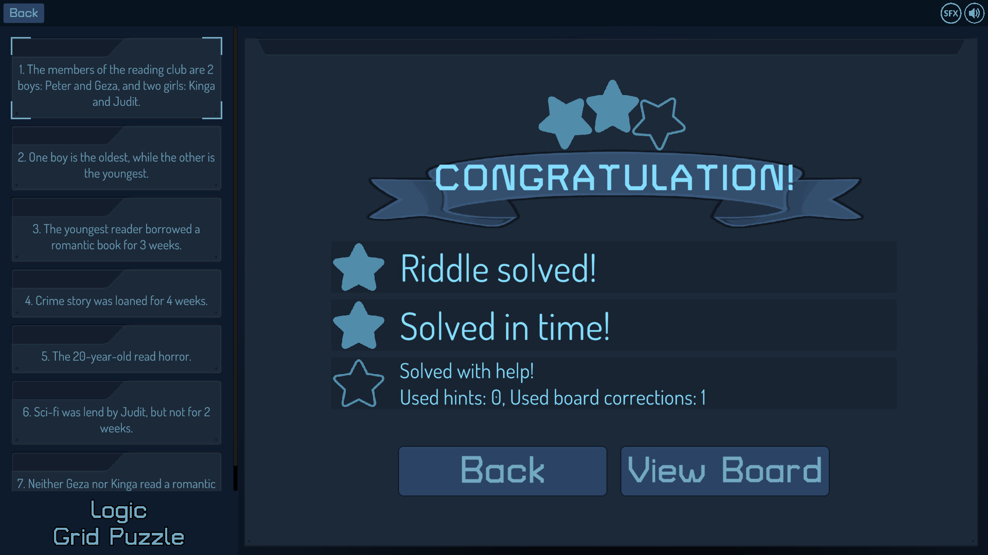 Logic Grid Puzzle Demo on Steam