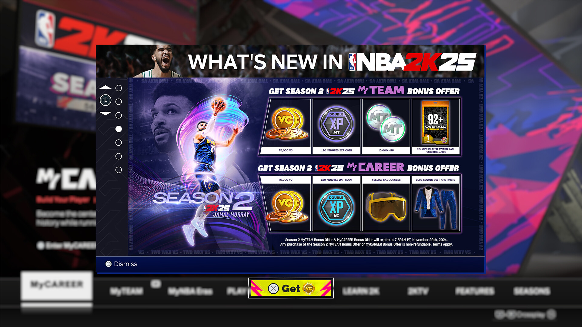 NBA 2K25 MyTEAM Bonus-Angebot: Saison 2 bei Steam