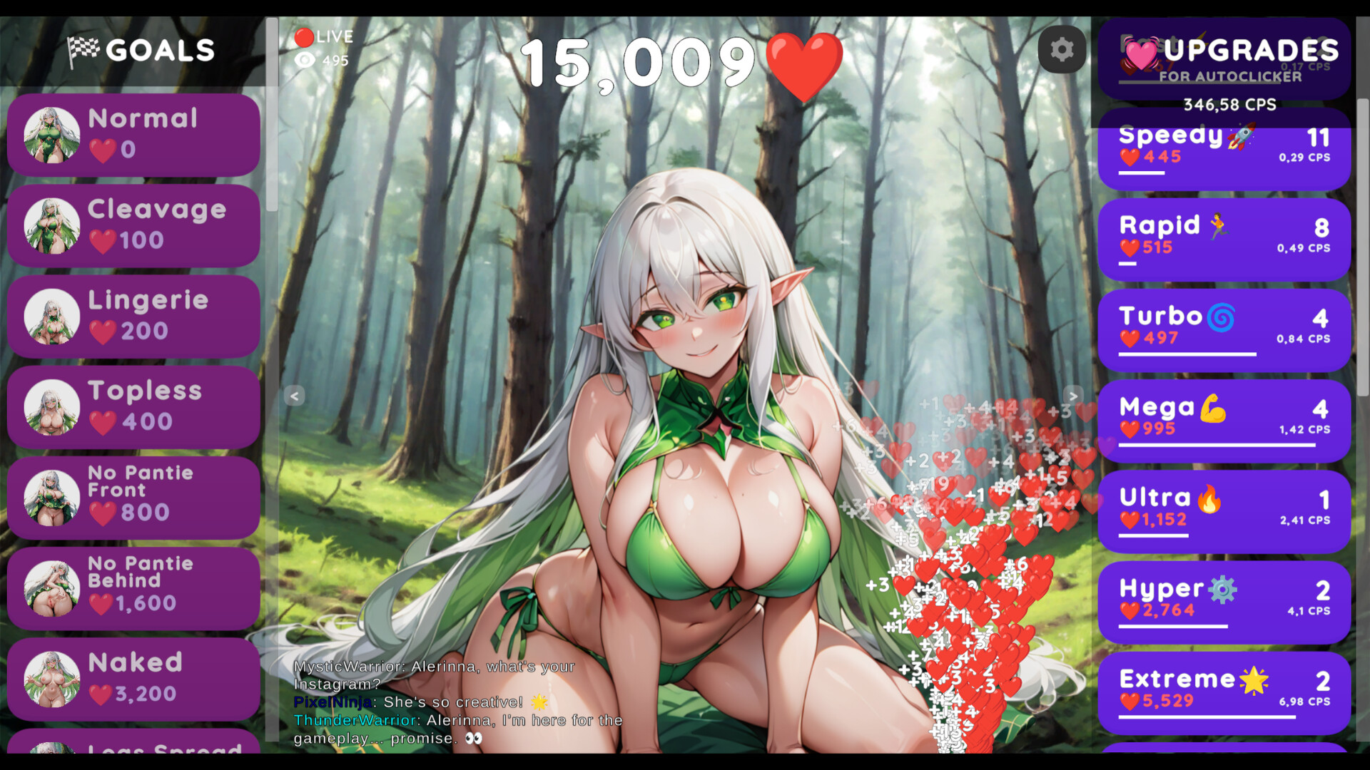 Hentai Clicker: Alerinna is streaming on Steam