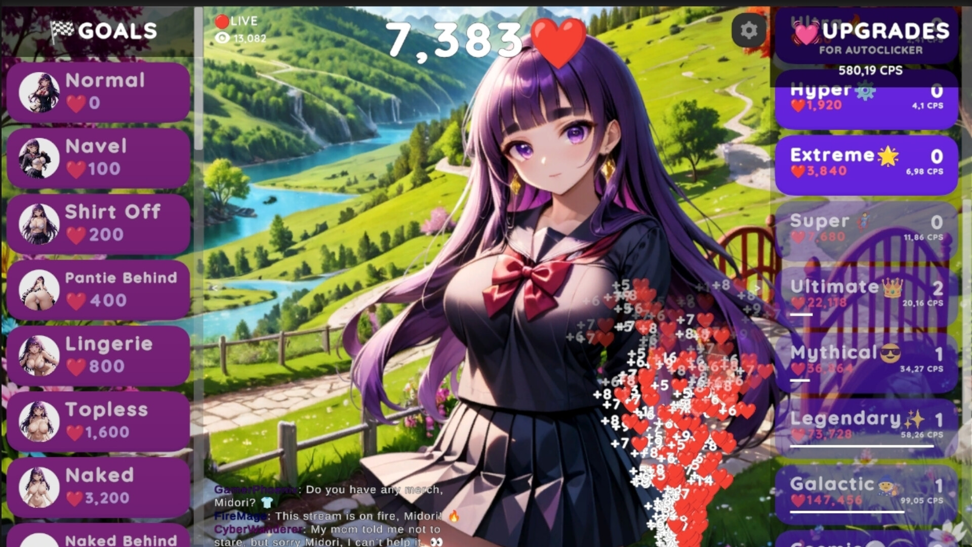 Hentai Clicker: Midori is streaming on Steam