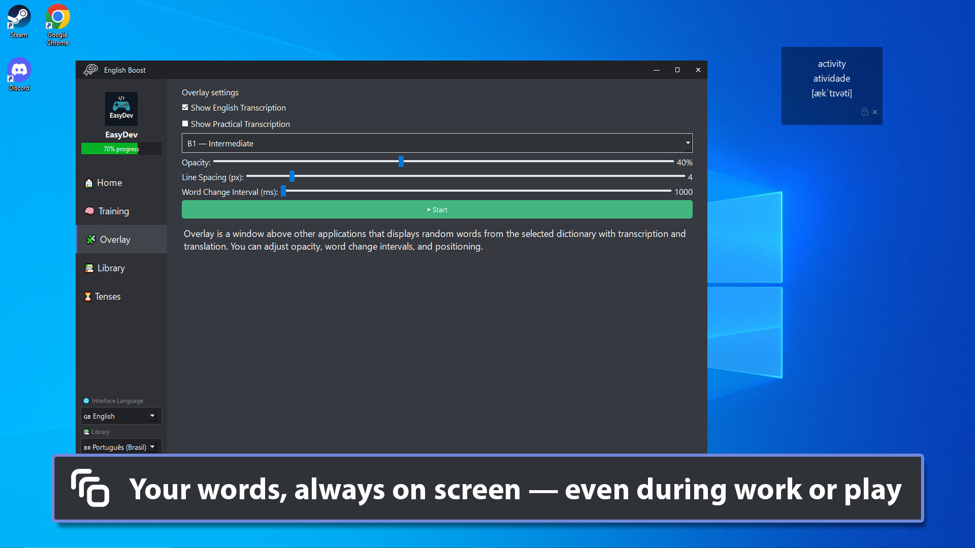 English Boost on Steam