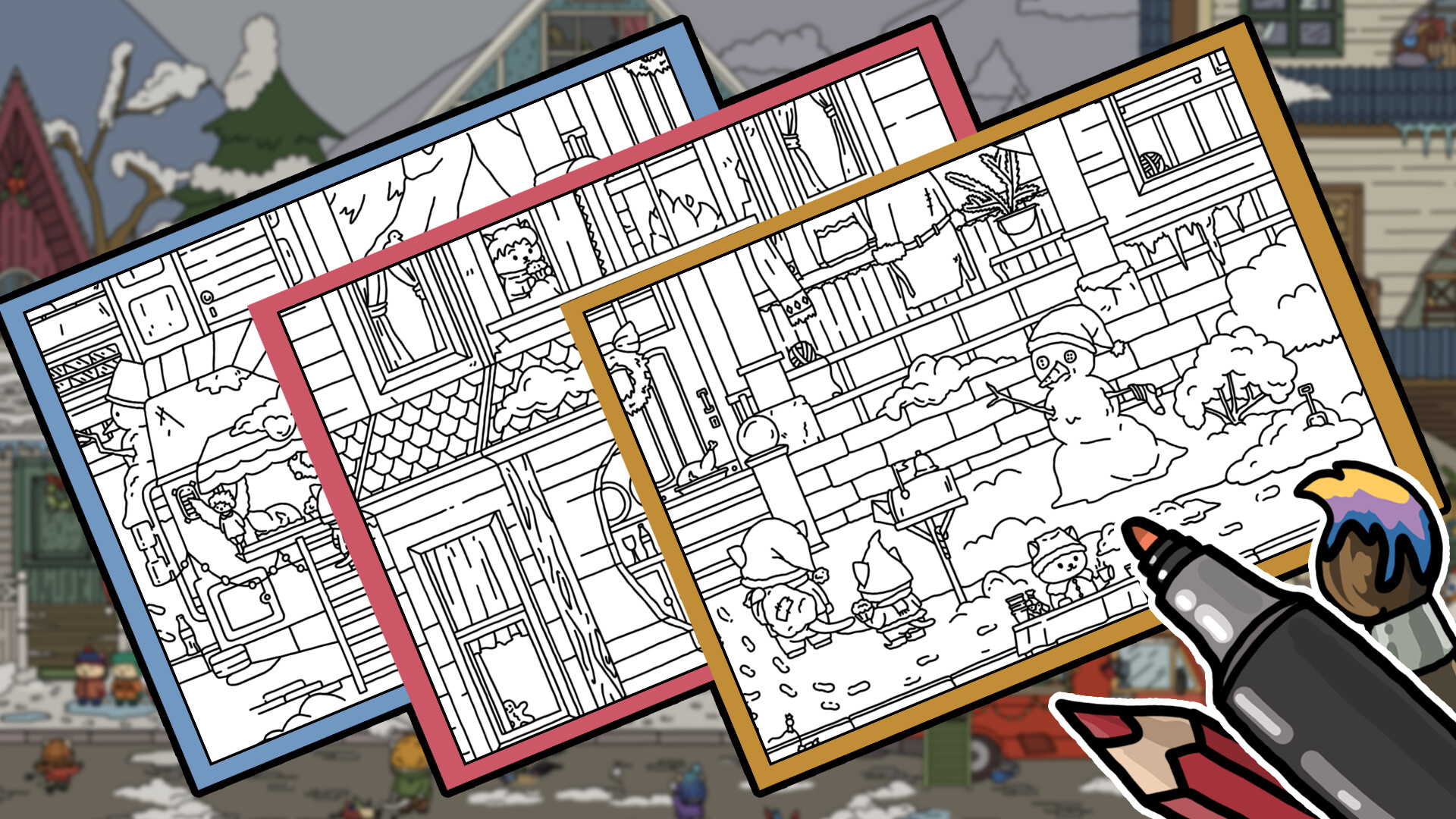 FIND ALL: Christmas 2025 🎁🎄🔔 - Coloring Book Screenshots · SteamDB