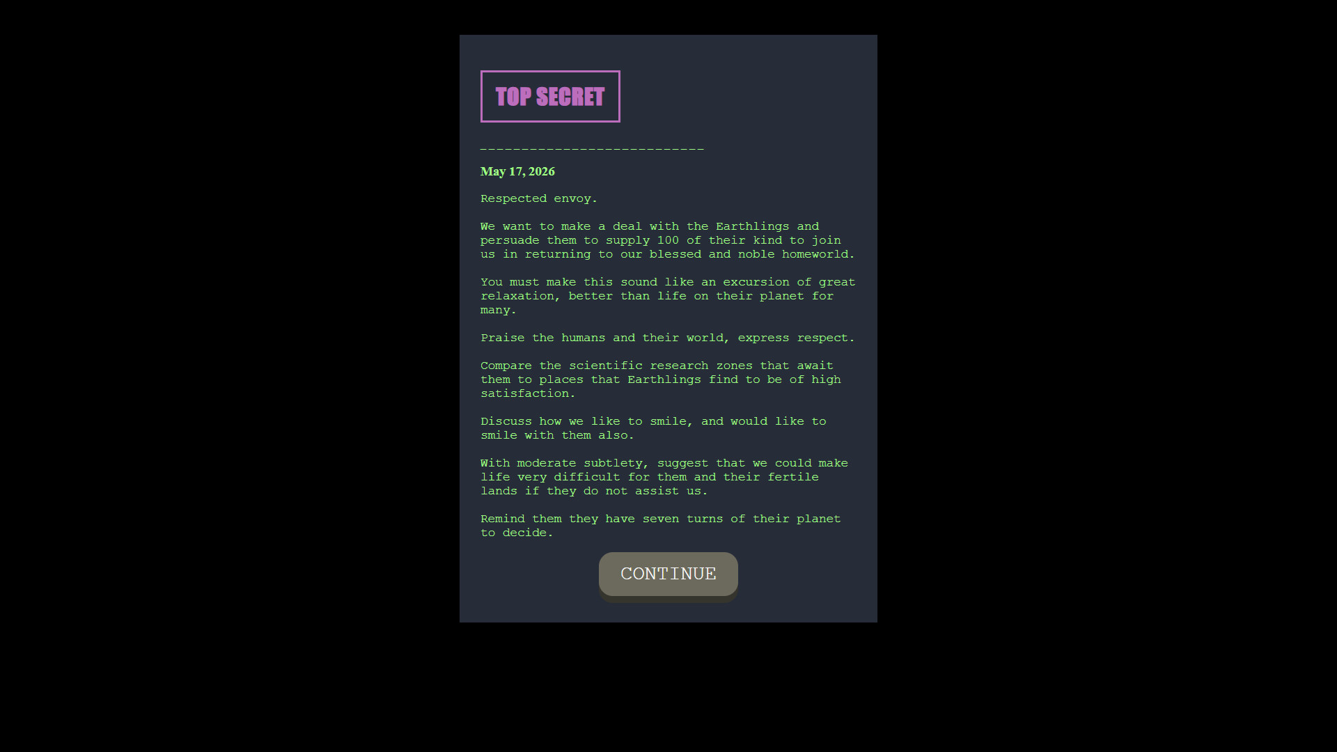 Alien Disclosure: The Phrases of Fate on Steam