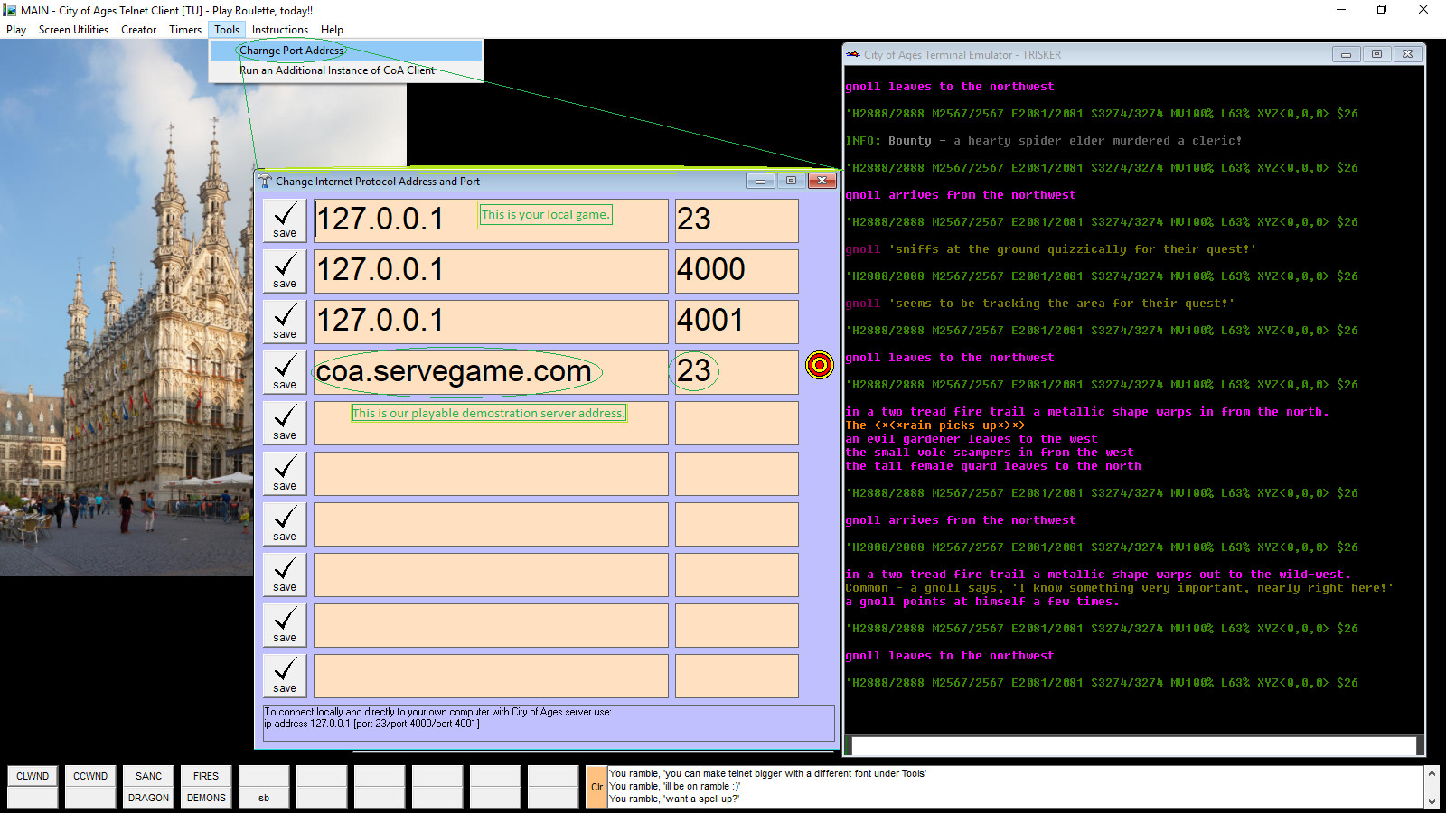 City of Ages: Picture Supportive Text MUD (server and client included ...